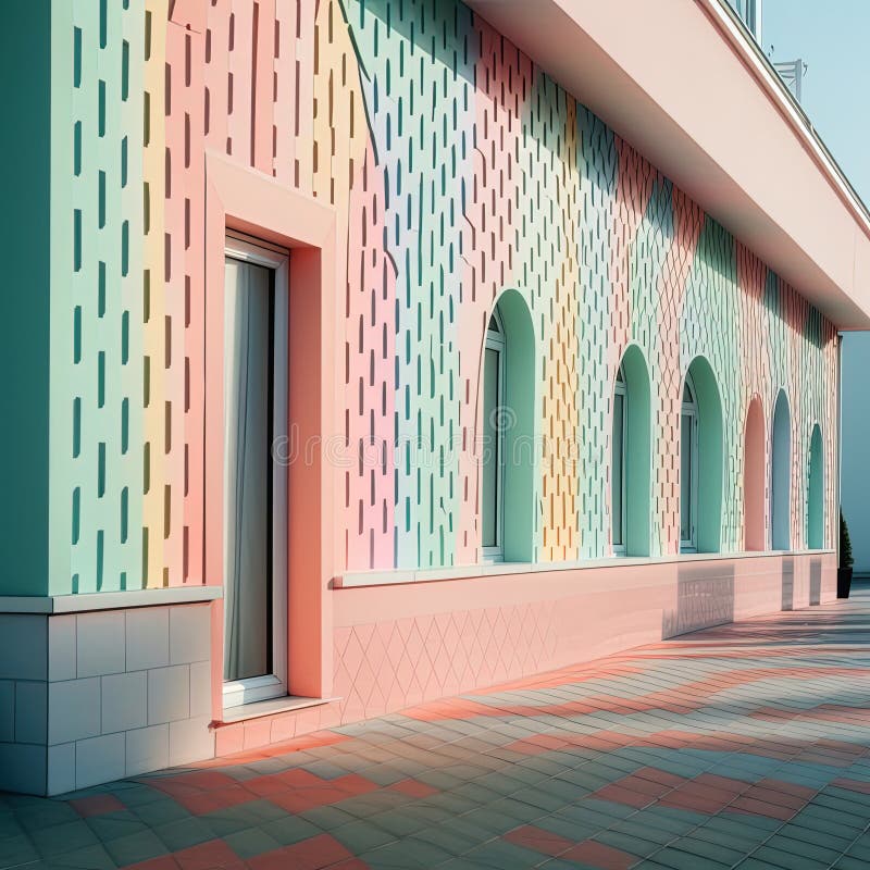Charming Pastels and Lively Patterns Create an Unforgettable Facade on ...
