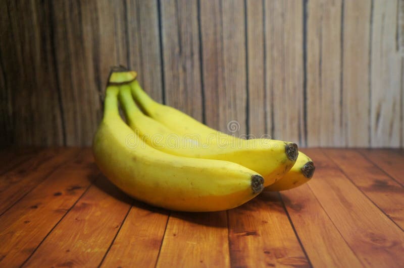 Charming Photo of Three Ripe Bananas Lying Stock Image - Image of ...