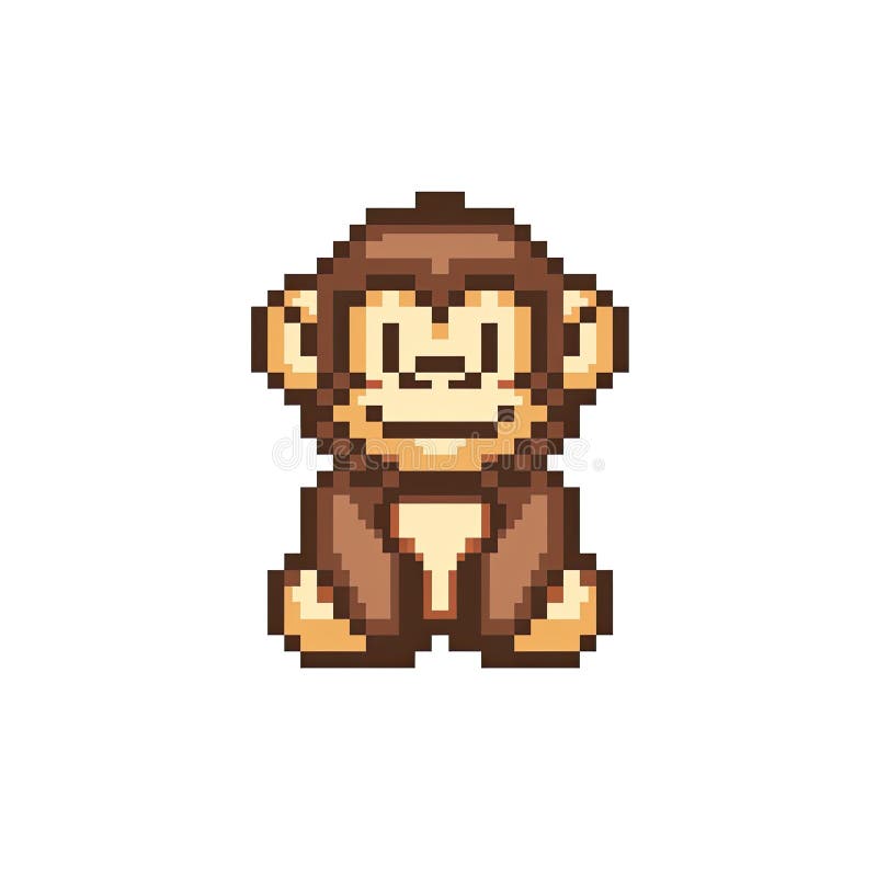 Pixel Art Monkey Stock Illustrations – 442 Pixel Art Monkey Stock ...