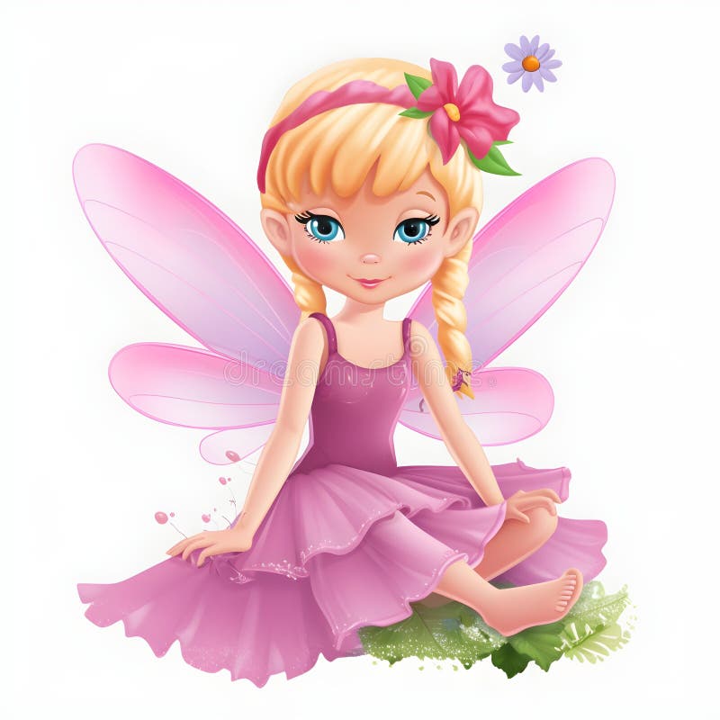 Charming pixie sprite clip stock illustration. Illustration of ...