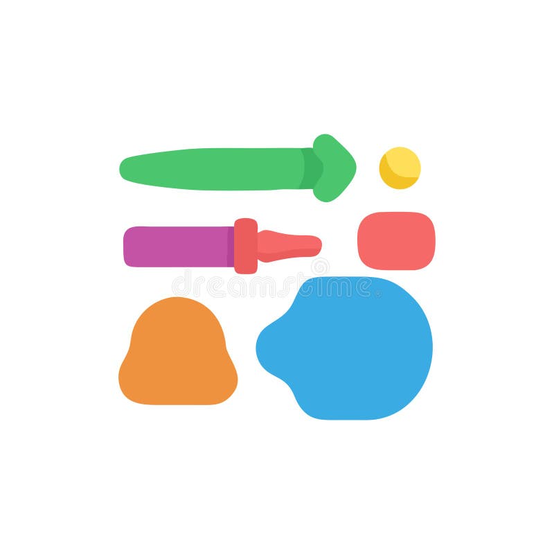 Charming Play-Dough Tools Icon for Crafting Stock Illustration ...