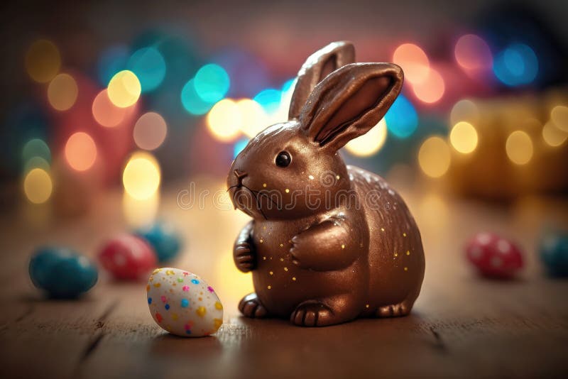 Hop into Easter Fun Rabbit and Egg. Generative AI Stock Illustration ...