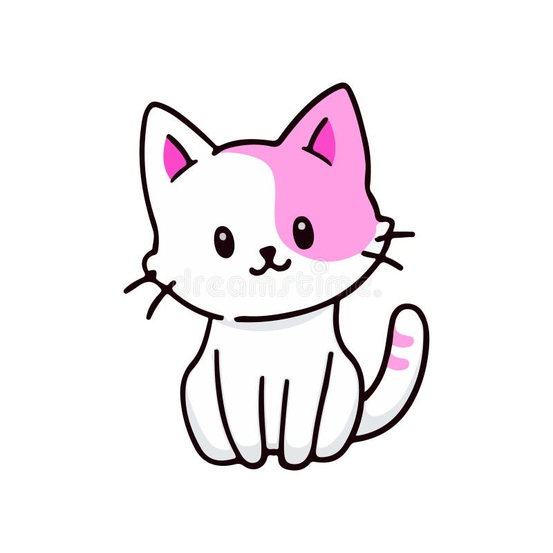 Adorable Little Cat Vector Art Stock Vector - Illustration of digital ...