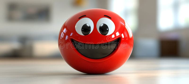 Charming and Radiant Red Character with Expressive Features and ...
