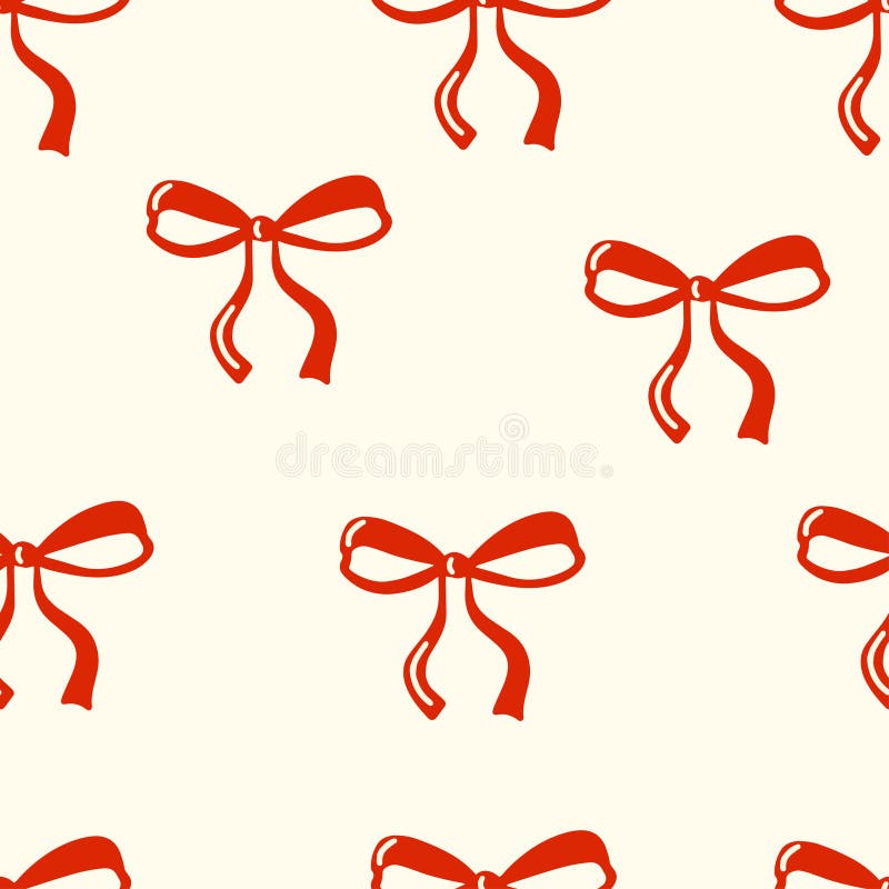 Charming Red Bow Pattern Perfect for Children Cute Designs. Stock ...