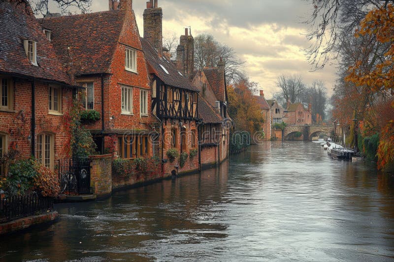 A Charming Representation of Stoke Bruerne, Focusing on Its Canals and ...