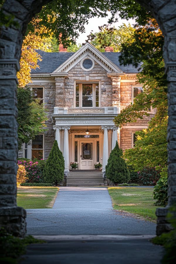 A Charming Residence in Kitchener, Ontario, Canada with a White Facade ...