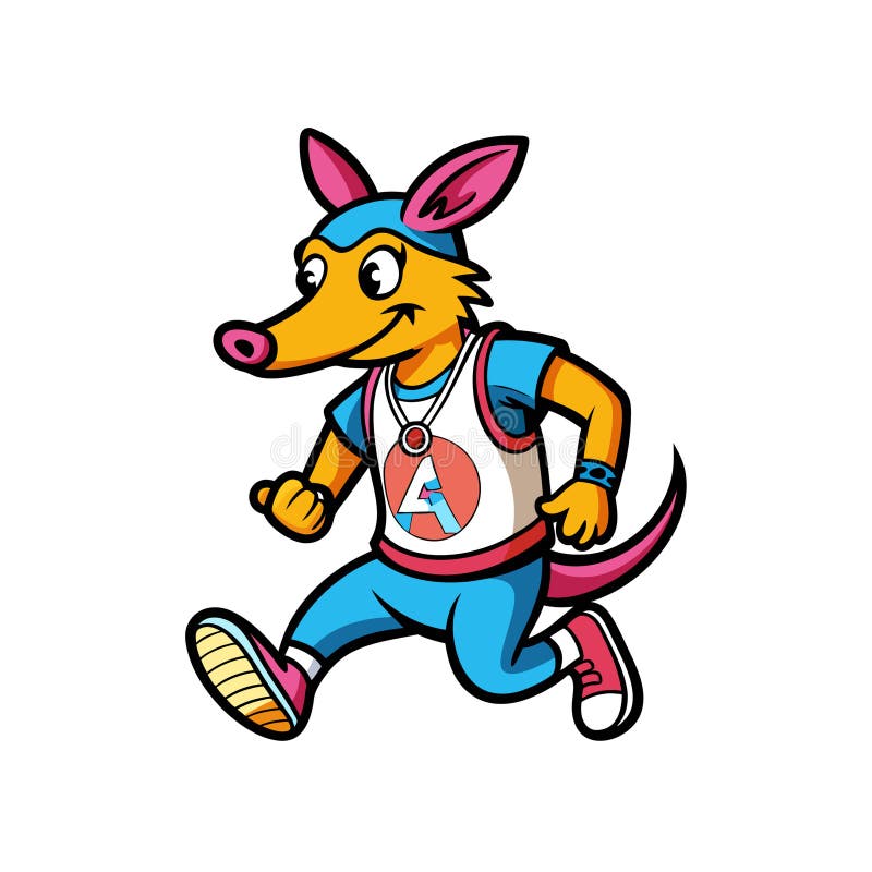Retro Aardvark Jogging Art Stock Illustrations – 4 Retro Aardvark ...