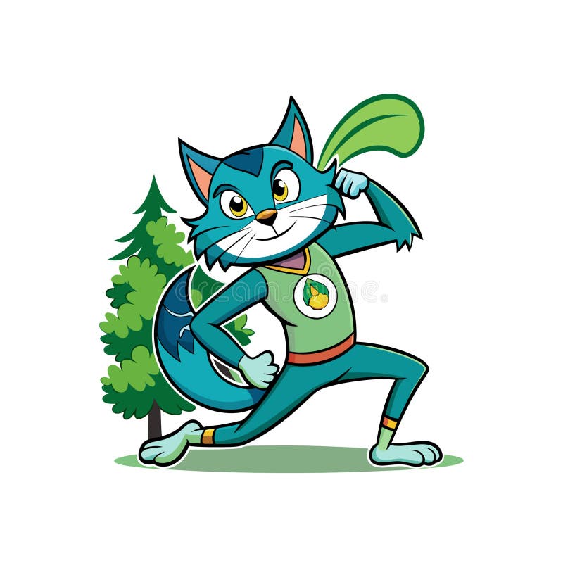 Charming Retro Cat Character Design Stock Illustration - Illustration ...