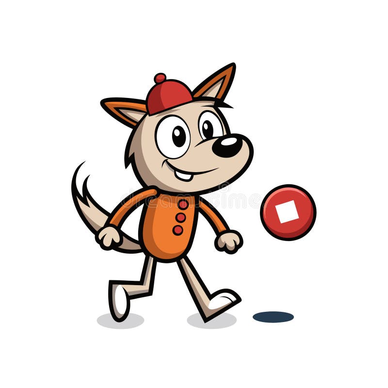 Charming Retro Dog Character Design Stock Illustration - Illustration ...