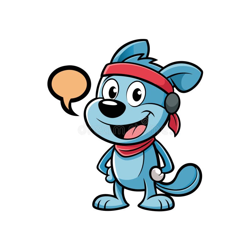 Charming Retro Dog Interview Art Stock Illustration - Illustration of ...