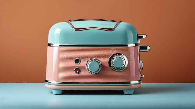 Reference Image Vintage 1950s Toasters in Colorful Backgrounds Stock ...