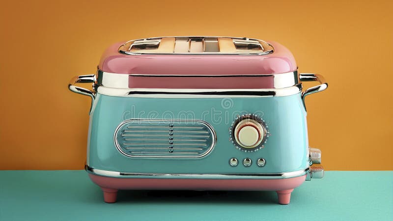 Reference Image Vintage 1950s Toasters in Colorful Backgrounds Stock ...
