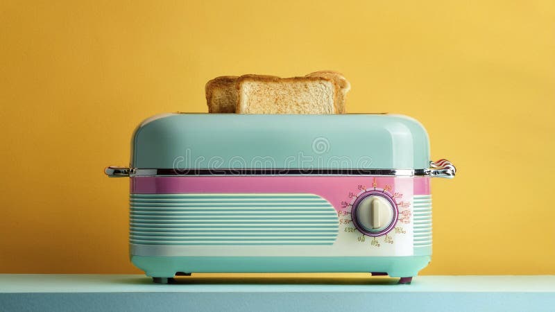 Reference Image Vintage 1950s Toasters in Colorful Backgrounds Stock ...
