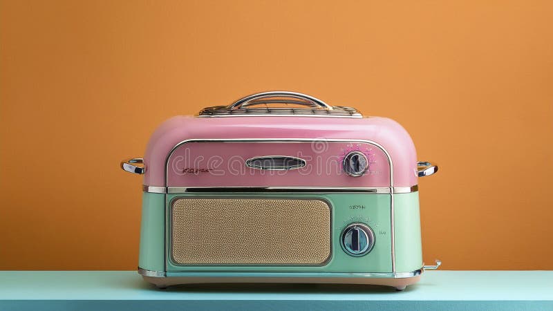 Reference Image Vintage 1950s Toasters in Colorful Backgrounds Stock ...