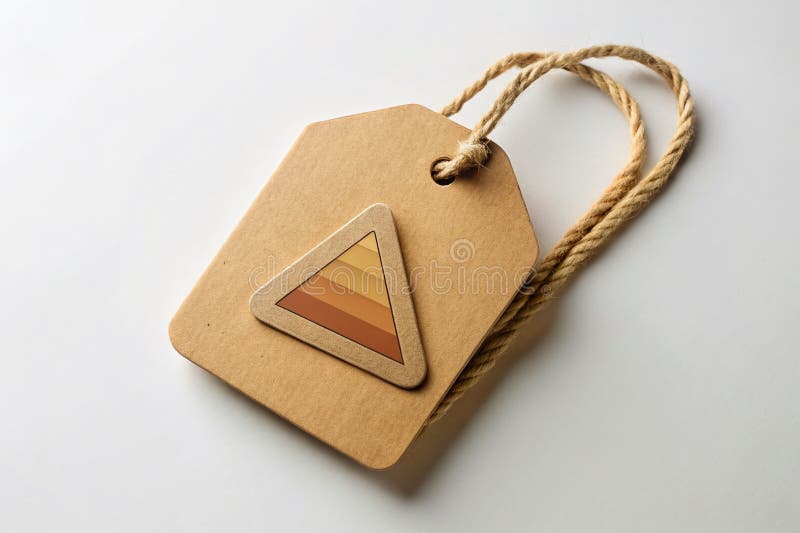 Adorable Kraft Cardboard Triangle Tags Stock Illustrations – 1 Adorable ...