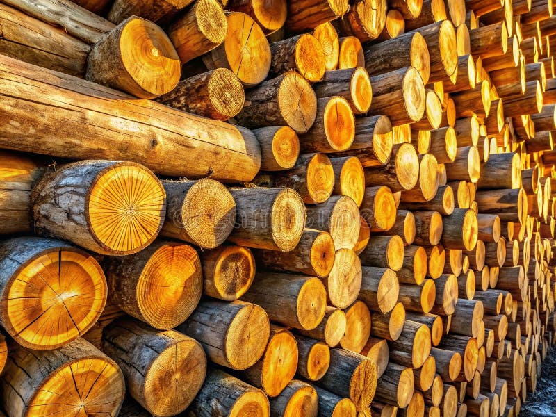 Charming Rustic Log Wall a Deep Dive into Natural Wood Textures and ...