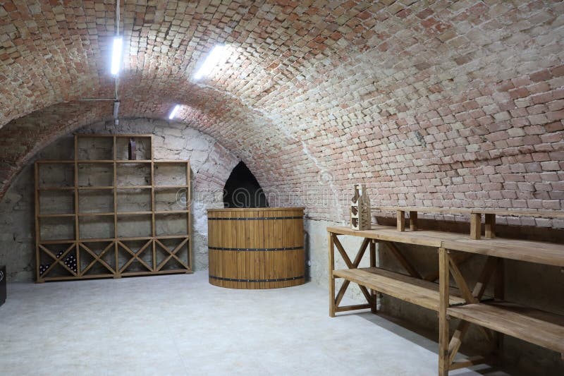 Charming and Rustic Storage Space Featuring Beautiful Arched Brick ...