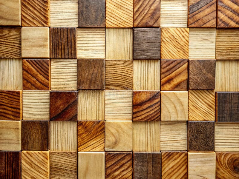 Charming Rustic Wooden Checkerboard Pattern a Natural Brown and Beige ...