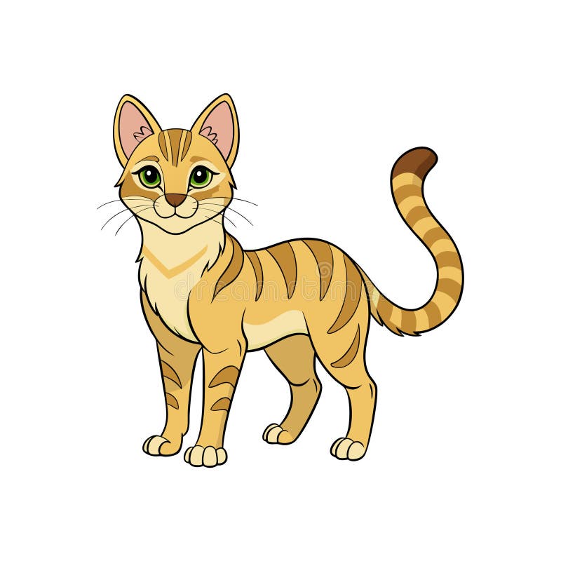Charming Sand Cat Coloring Design for Kids Stock Image - Illustration ...