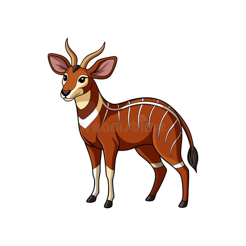 Charming Saola Coloring Design for Kids Stock Photo - Illustration of ...