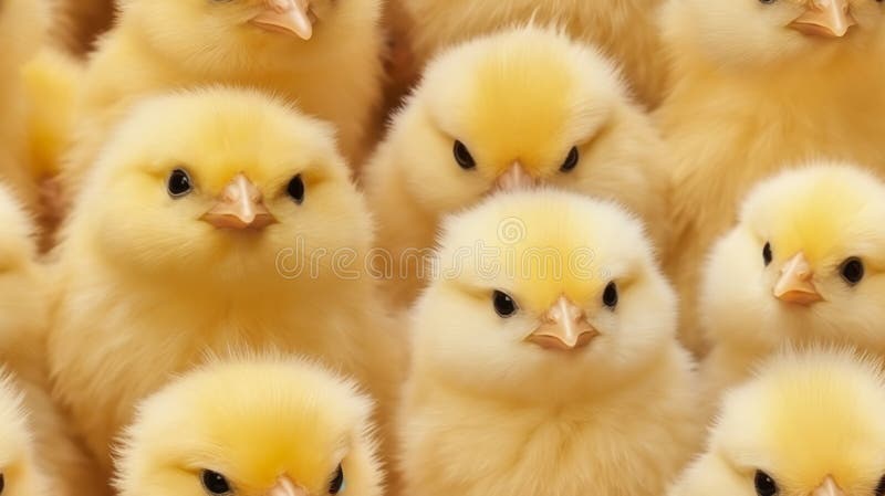 Seamless Pattern of Chicks, Cute, Colorful, Realistic, Background ...