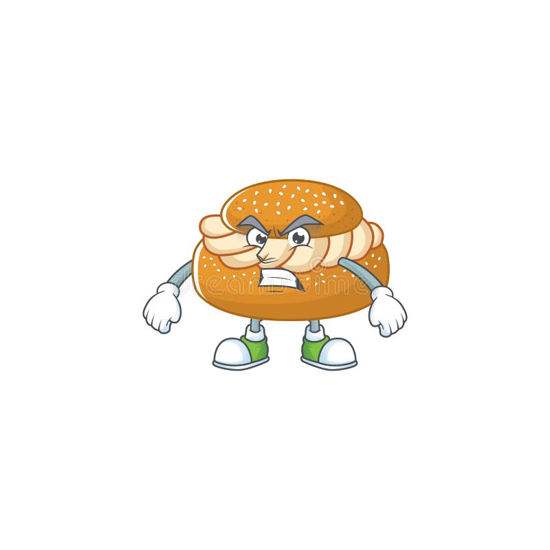 Charming Semla Mascot Design Style Waving Hand Stock Vector ...