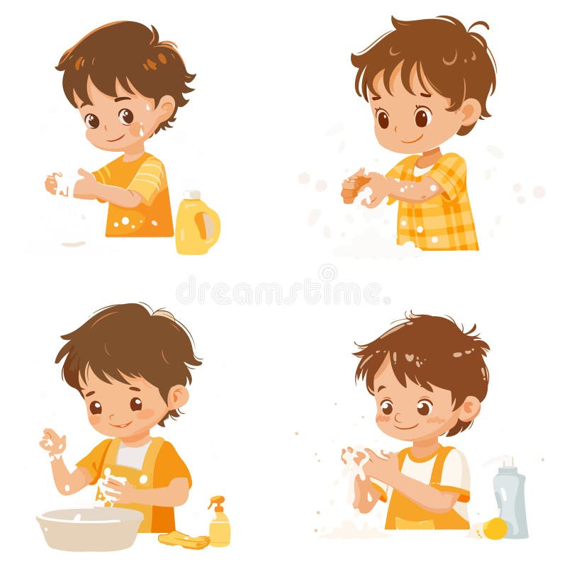 Messy Fun with Soap Bubbles Stock Vector - Illustration of playful ...
