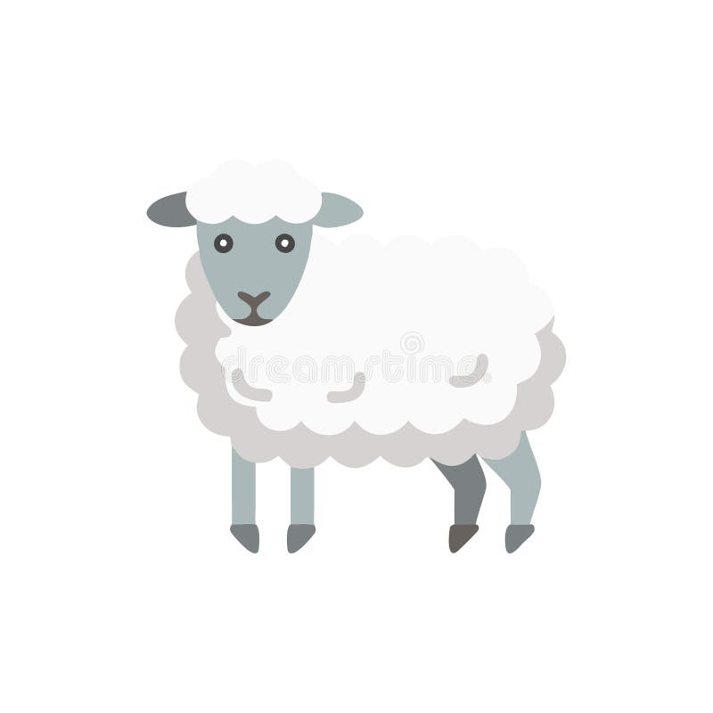 Charming Sheep Icon for Agricultural Projects Stock Illustration ...
