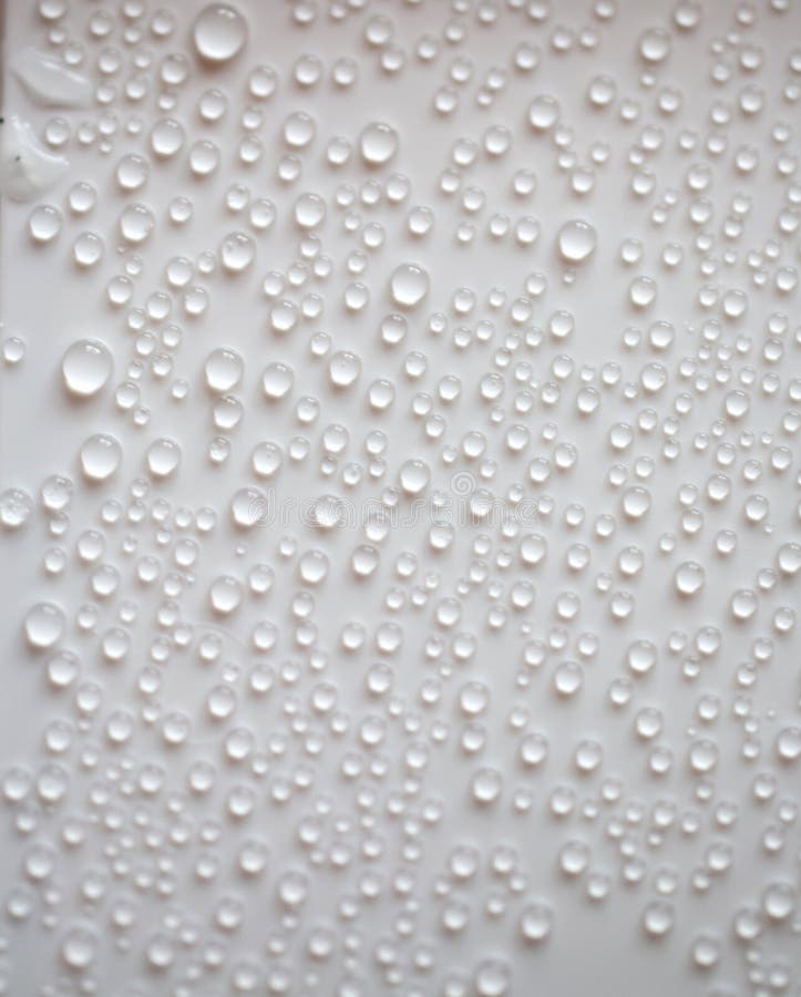 Small Fine Round Droplets on a White Background Stock Image - Image of ...