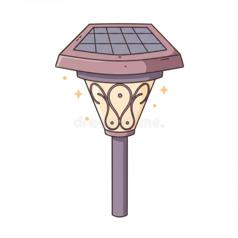 Charming Solar Powered Path Light Pixel Art Illustration Stock ...