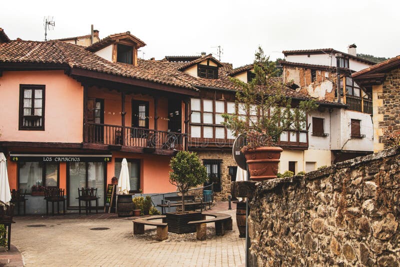 Charming Spanish Village with Stunning Architecture Editorial Stock ...