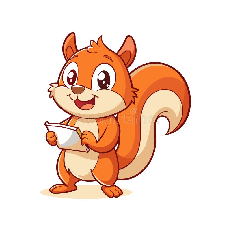 Charming Squirrel Exploring a Barrette Stock Vector - Illustration of ...
