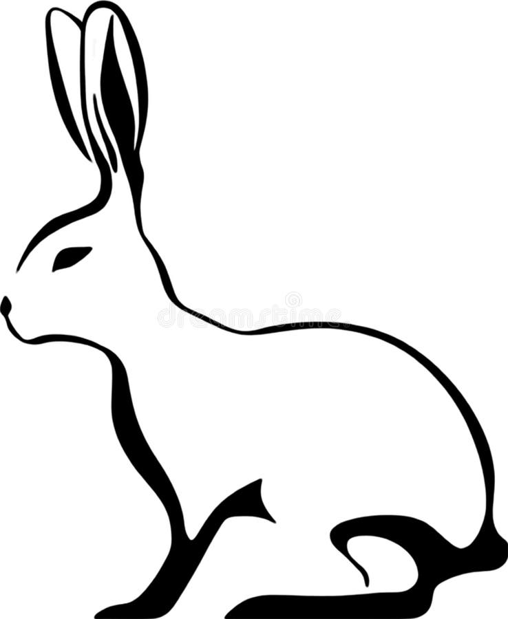 Charming Stencil Rabbit, Perfect for Creative Projects. Stock Photo ...