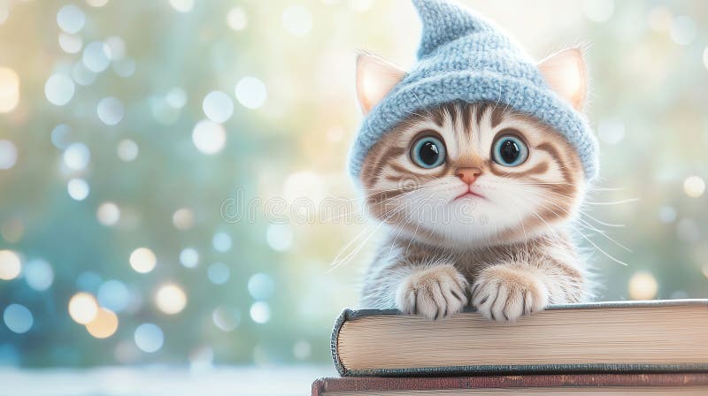 A Charming Storybook-style Cat Character with Expressive Eyes, Wearing ...