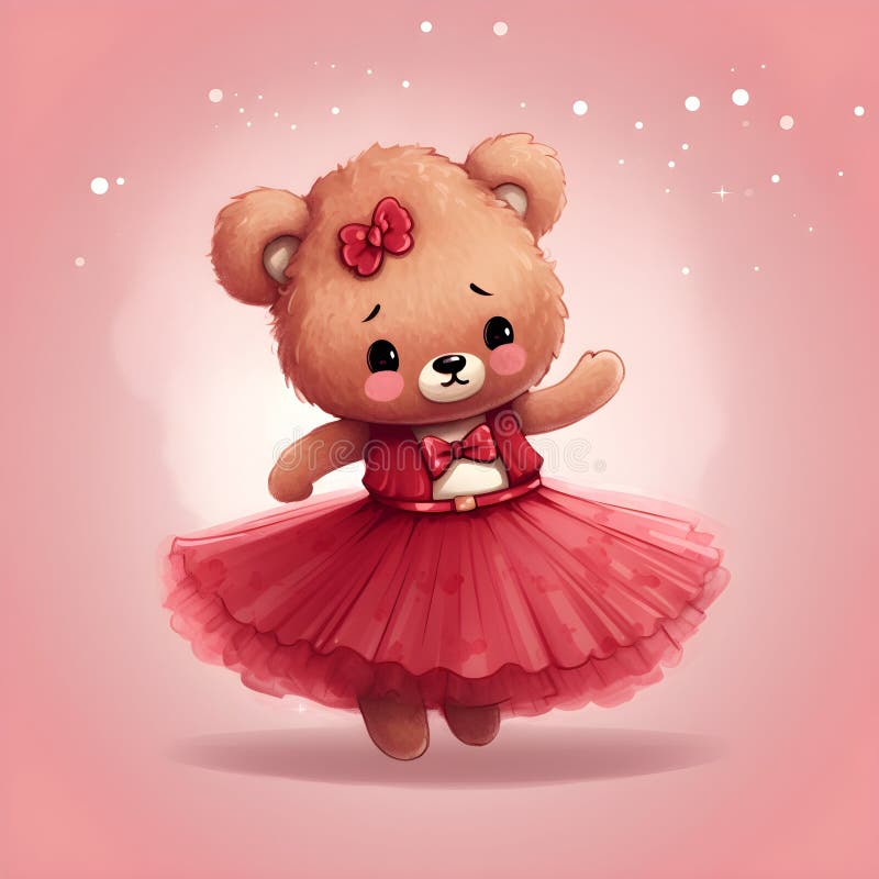 Charming teddy dance clip stock illustration. Illustration of polar ...