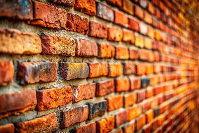 A Charming TiltShift Perspective of an Aged Brick Wall Detailed ...
