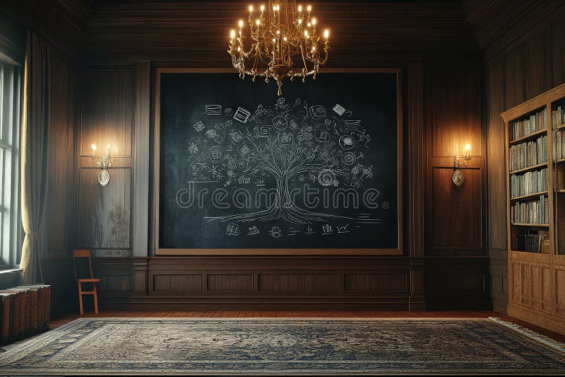 Charming Traditional Classroom Atmosphere Stock Illustration ...