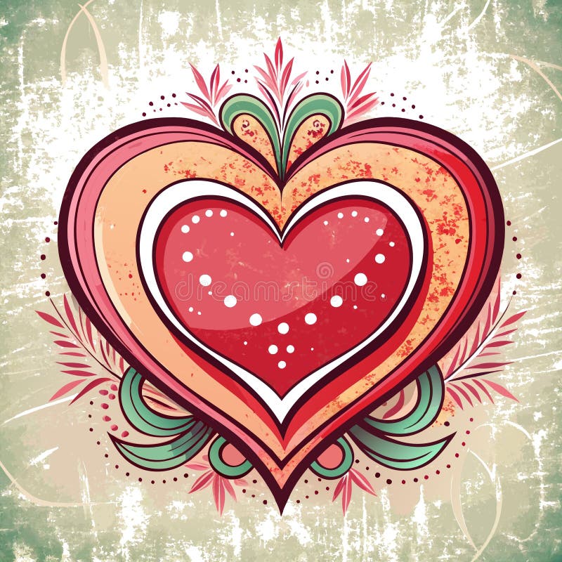 Charming Valentine Heart on Textured Backdrop. a Perfect Romantic ...