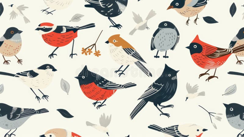 Charming Variety of Colorful Birds Pattern for Nature-Inspired Design ...