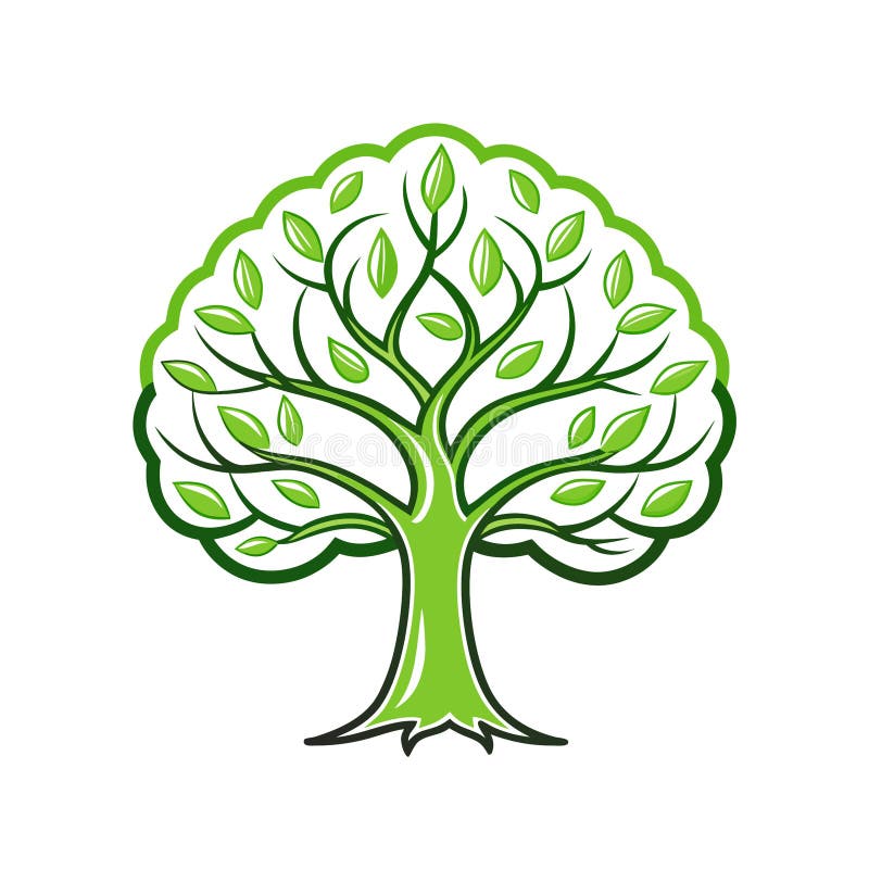 Charming Avocado Tree Vector Design Stock Illustration - Illustration ...