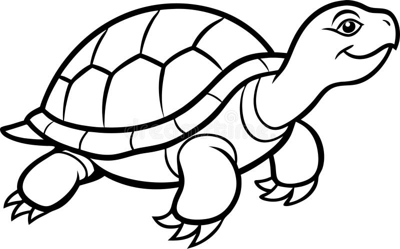 Cute Turtle Moving Vector Art Illustration Stock Illustration ...
