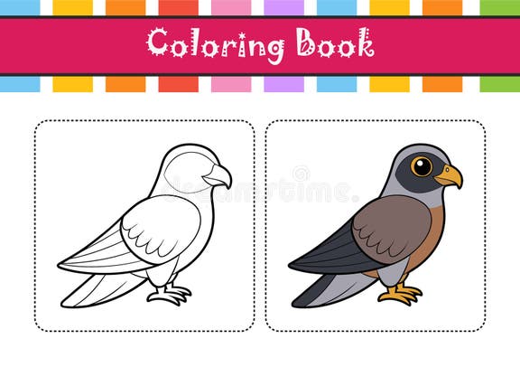 Charming Lesser Nighthawk Bird Artwork Stock Vector - Illustration of ...