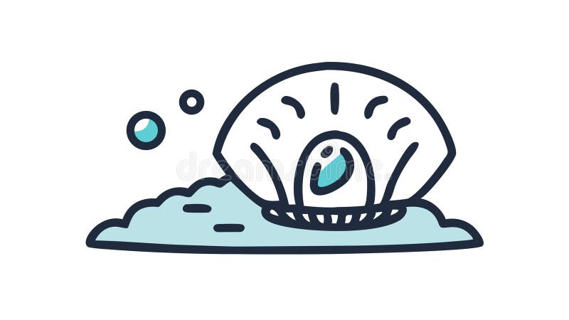 Pearl in Shell Icon, Vector Design Generative AI Stock Vector ...