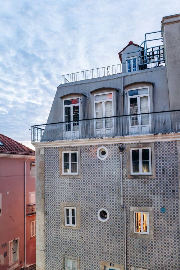 A Charming View of an Apartment Building in Lisbon Stock Photo - Image of lisbon, architecture ...