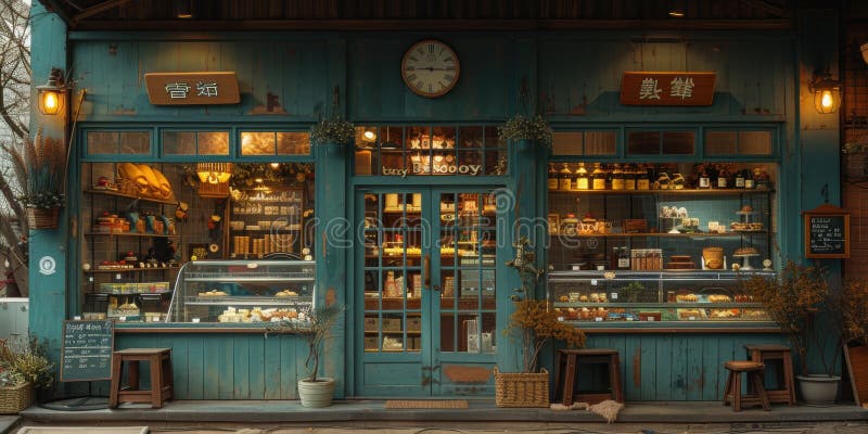 Charming Vintage Bakery Shop. Created by Generative Artificial ...