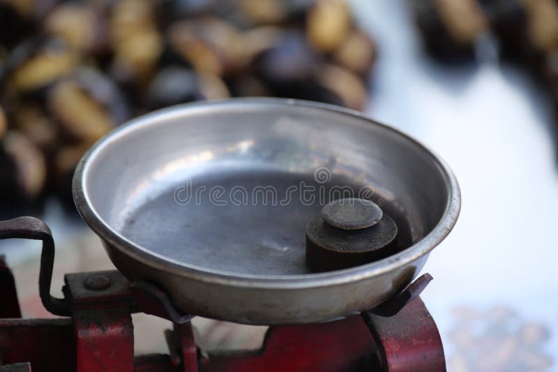 Charming Vintage Balance Scale Featuring an Empty Pan for Use and ...
