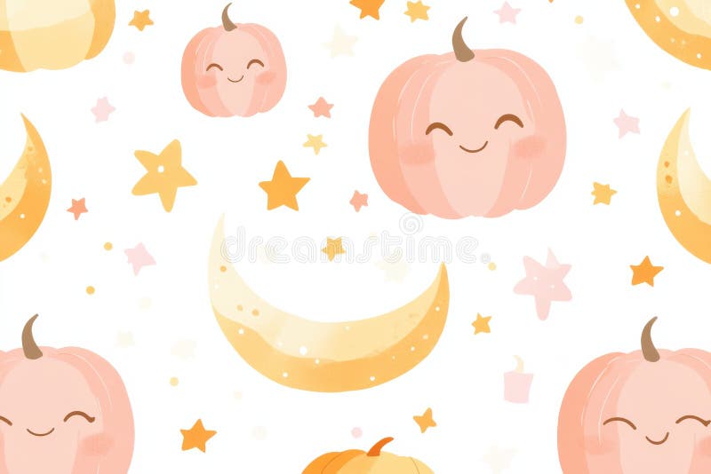 Cute Autumn Pattern stock illustration. Illustration of cheerful ...