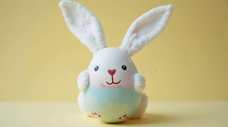 Easter Bunny Hatching from Egg Stock Illustration - Illustration of ...