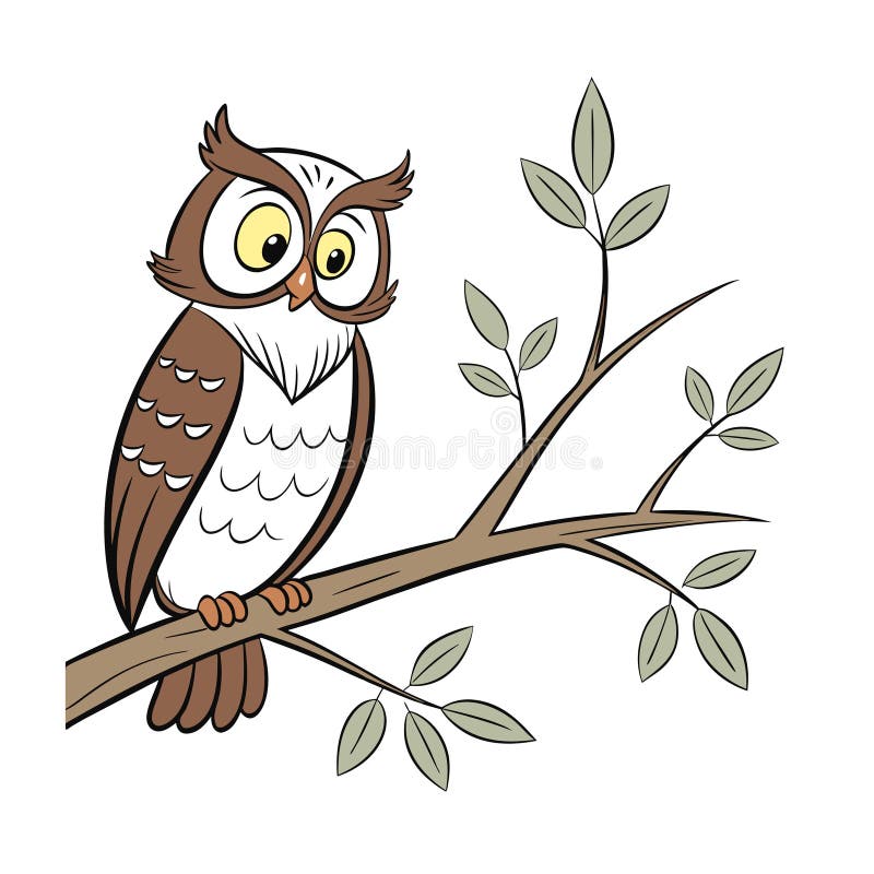 Wise Old Owl Cartoon Vector NFT Design Stock Illustration ...